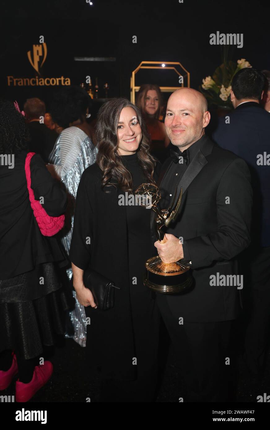 Chris Welcker, right, winner of the outstanding sound mixing for a ...