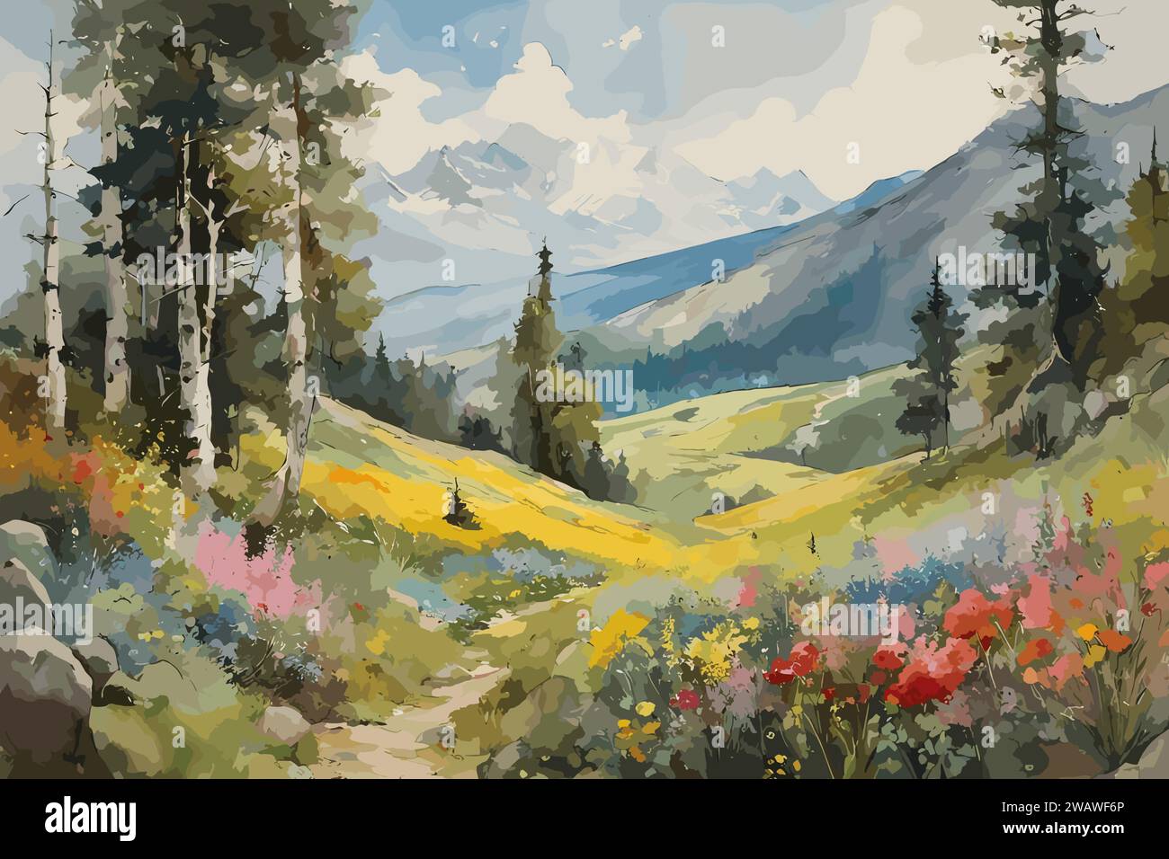 Valley of colours Stock Vector Images - Alamy