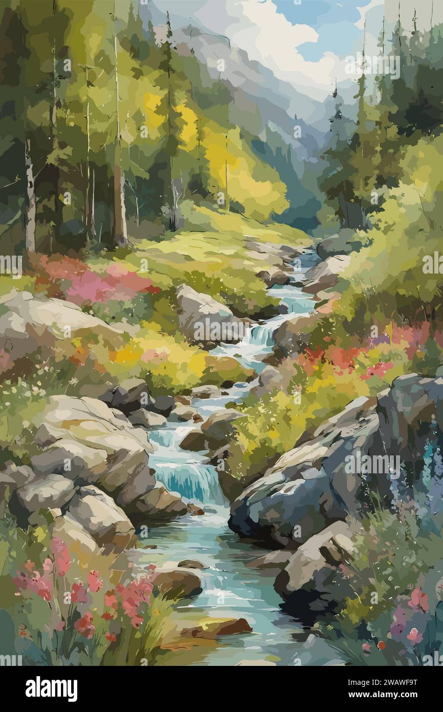 Valley of colours Stock Vector Images - Alamy