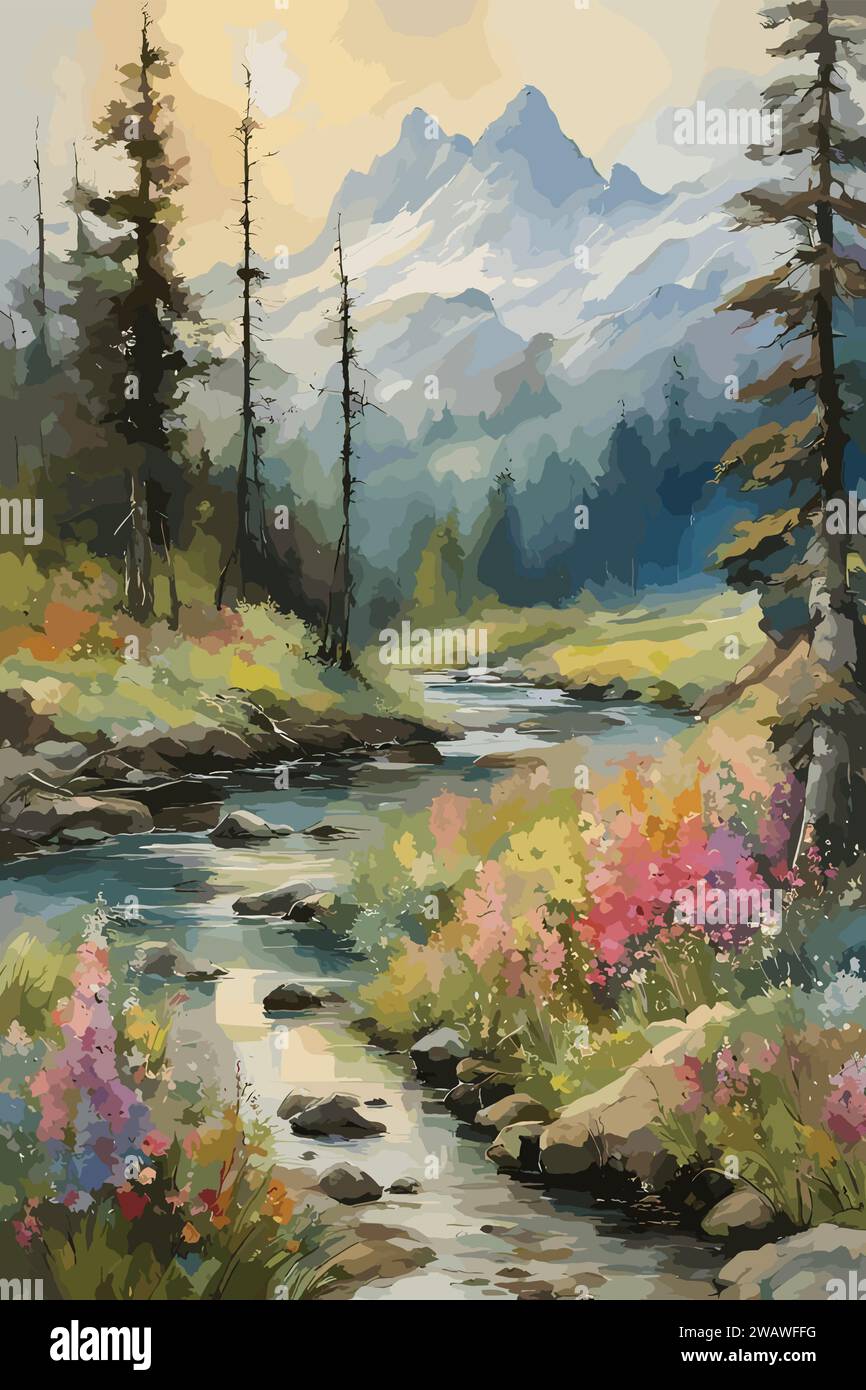 Valley of colours Stock Vector Images - Alamy