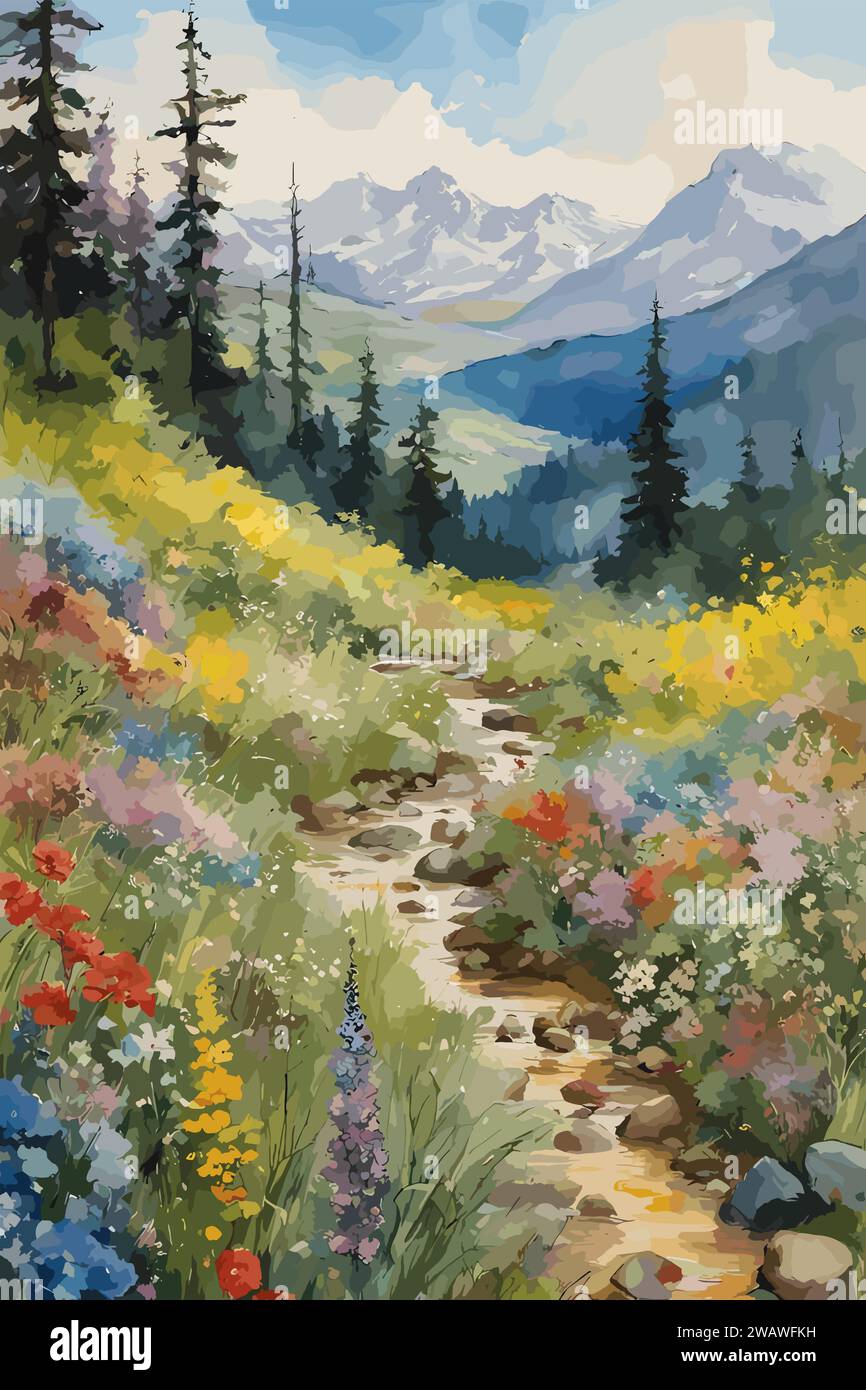 Valley of colours Stock Vector Images - Alamy