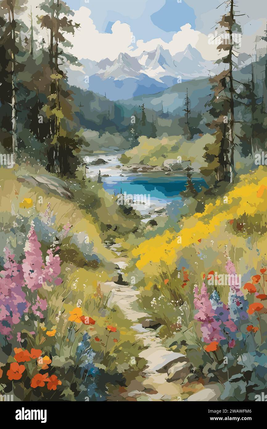 Valley of colours Stock Vector Images - Alamy