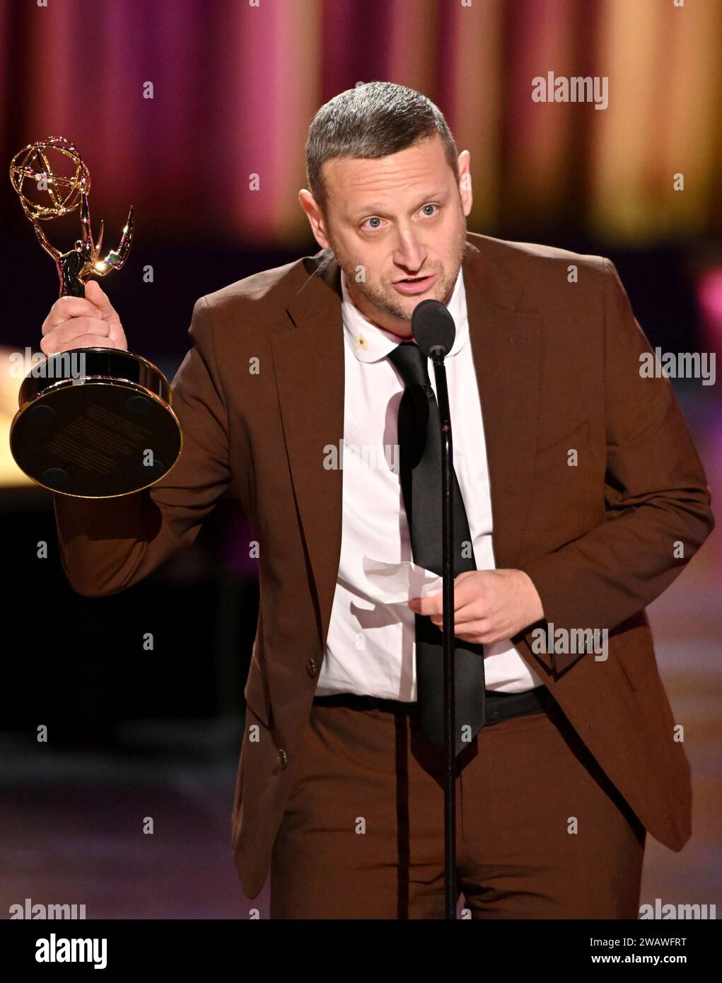 Tim Robinson accepts the Emmy for outstanding actor in a short form ...
