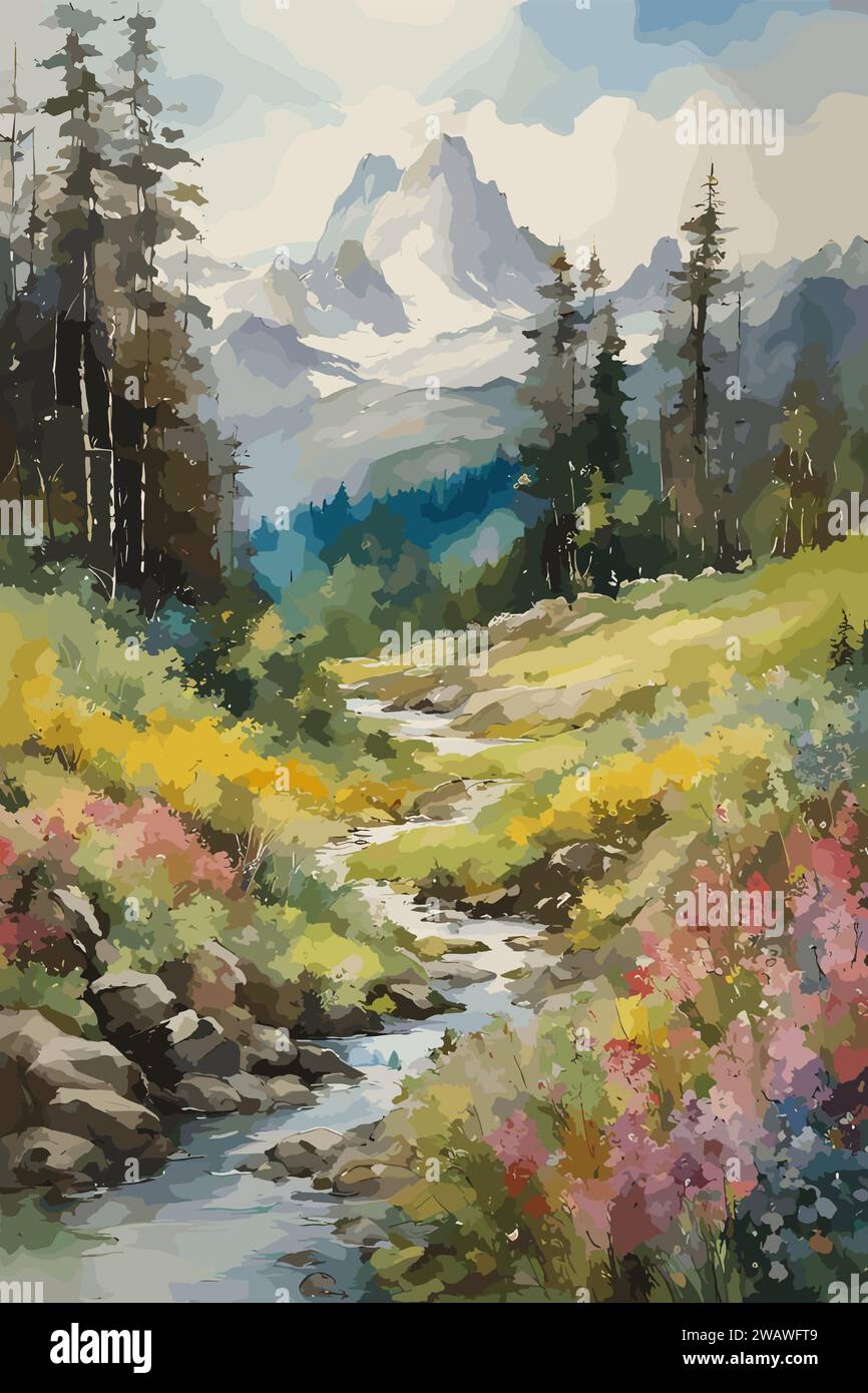 Valley of colours Stock Vector Images - Alamy