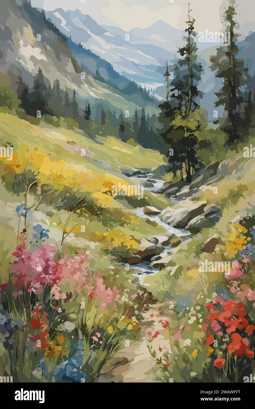 Valley of colours Stock Vector Images - Alamy