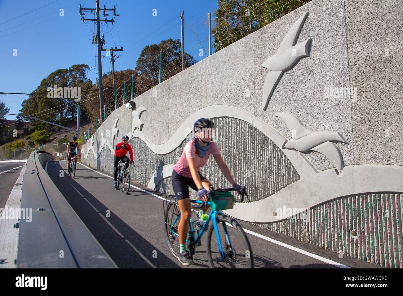 Richmond-San Rafael Bridge, San Francisco Bay Area, Bike Path Stock Photo - Alamy