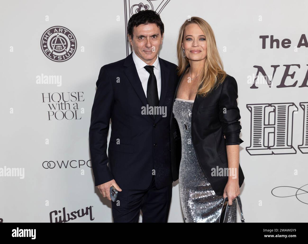 Los Angeles, USA. 06th Jan, 2024. Christophe Eme and Jeri Ryan attend ...