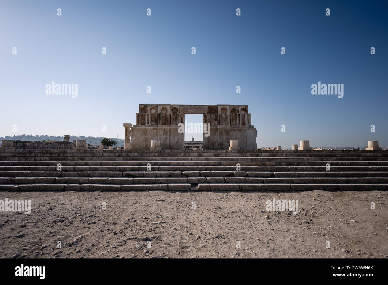 Gate of Ammon, Reconstructed eastern gate of the Umayyad mosque, on the ...
