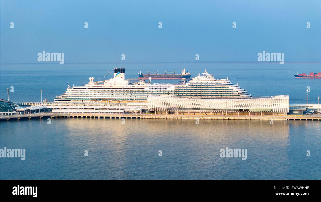 SHANGHAI, CHINA - JANUARY 1, 2024 - The first Chinese-made large cruise ...