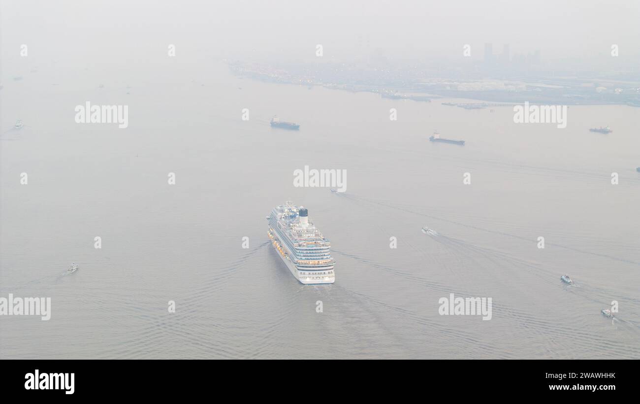 SHANGHAI, CHINA - JANUARY 1, 2024 - The first Chinese-made large cruise ...
