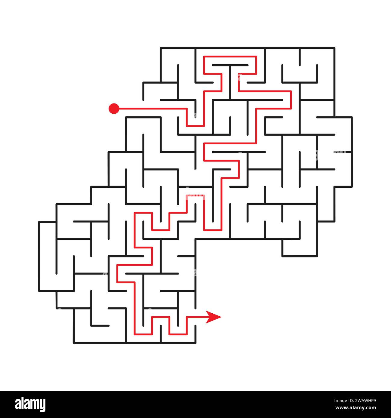 Children's educational game finding the right way. The maze is a puzzle ...