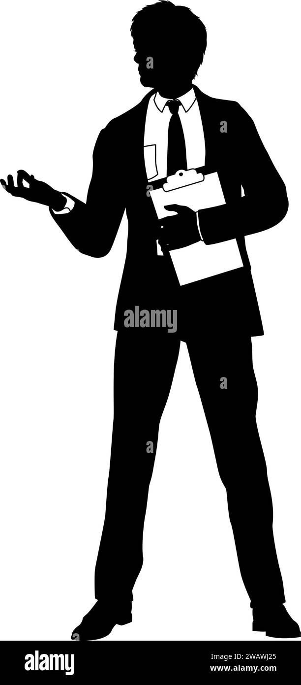 Business People Man With Clipboard Silhouette Stock Vector Image & Art ... Business People Man With Clipboard Silhouette Stock Vector Image & Art ...