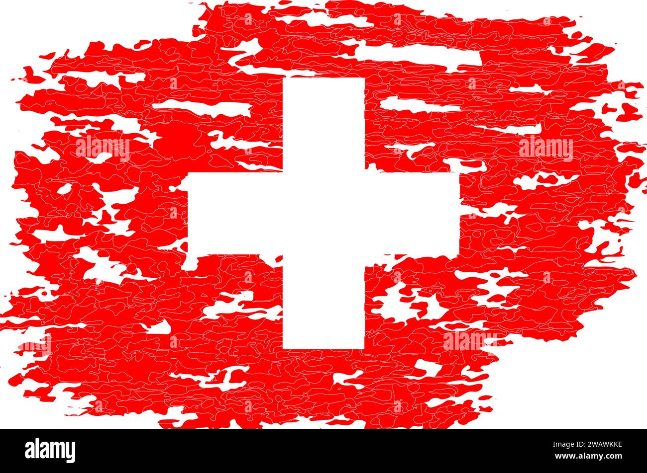 Switzerland flag texture grunge. Vector of national switzerland symbol ...