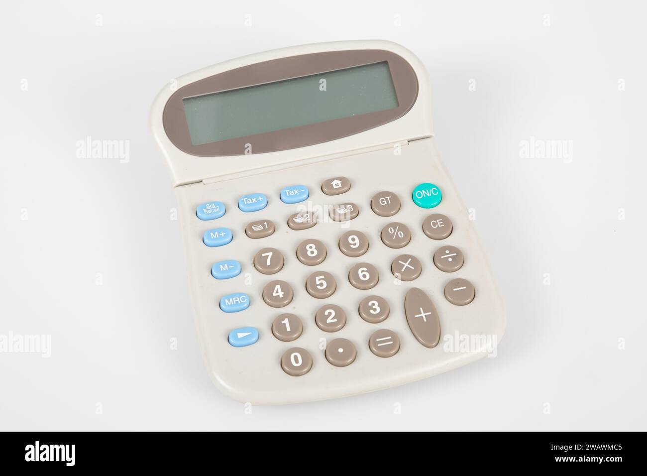 retro vintage calculator technology for school maths and accounting with analog rubber buttons ...