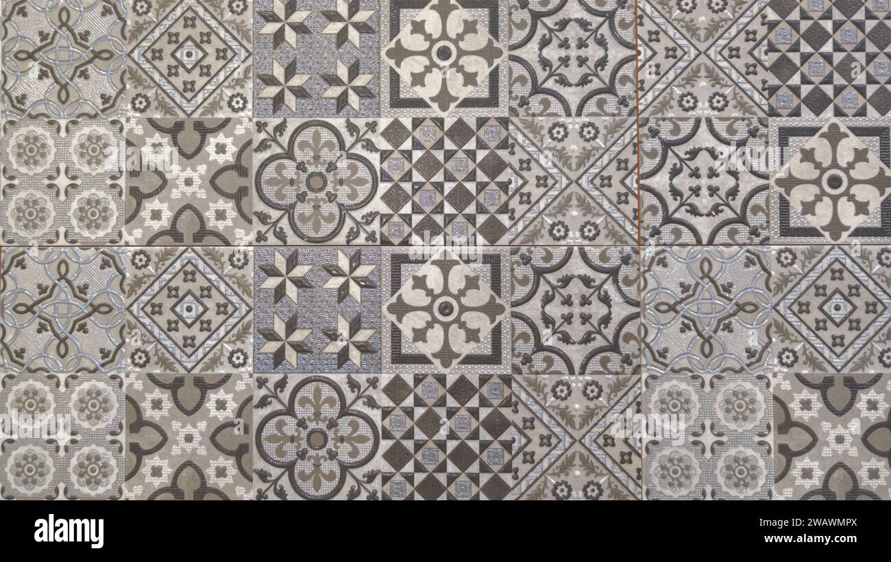 azulejos texture background with floral motifs wall tiles floor ...