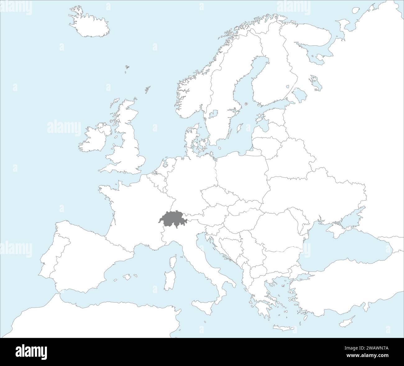 Location map of the SWISS CONFEDERATION, EUROPE Stock Vector Image ...