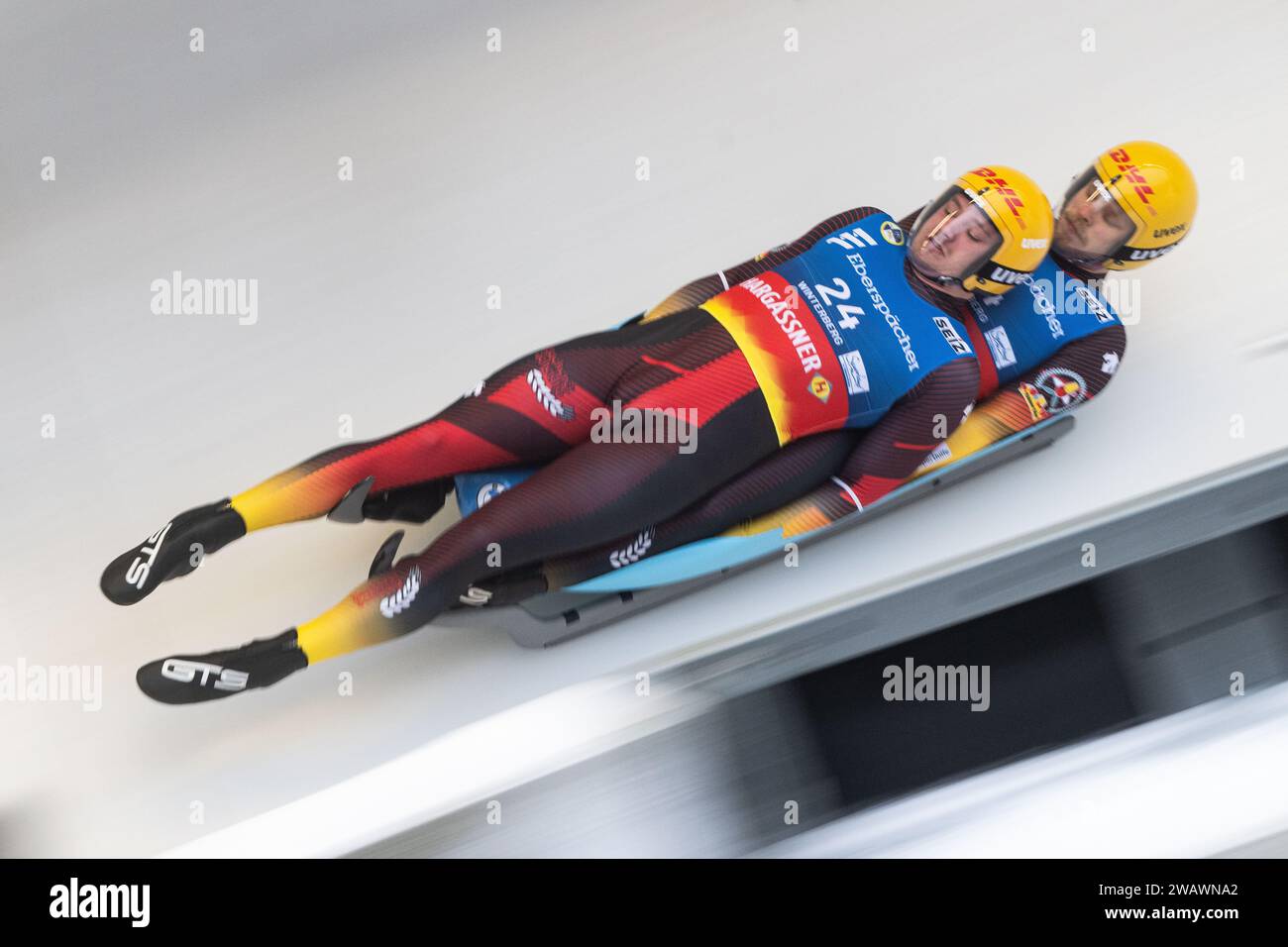 Winterberg, Germany. 06th Jan, 2024. Luge: World Cup: doubles, men, 1st ...