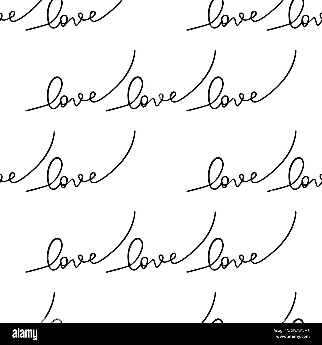 Seamless love pattern nice lettering Black and White Stock Photos ...