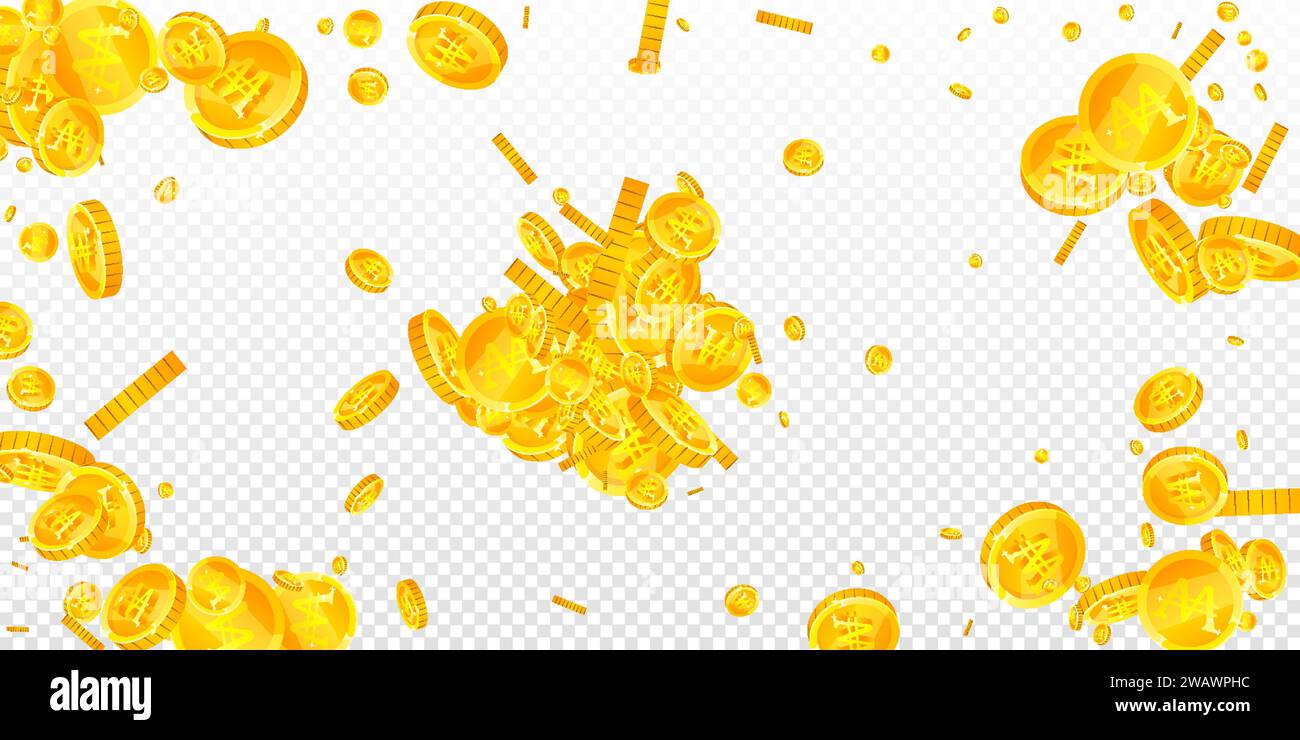 Image gold confetti falling hi-res stock photography and images - Alamy