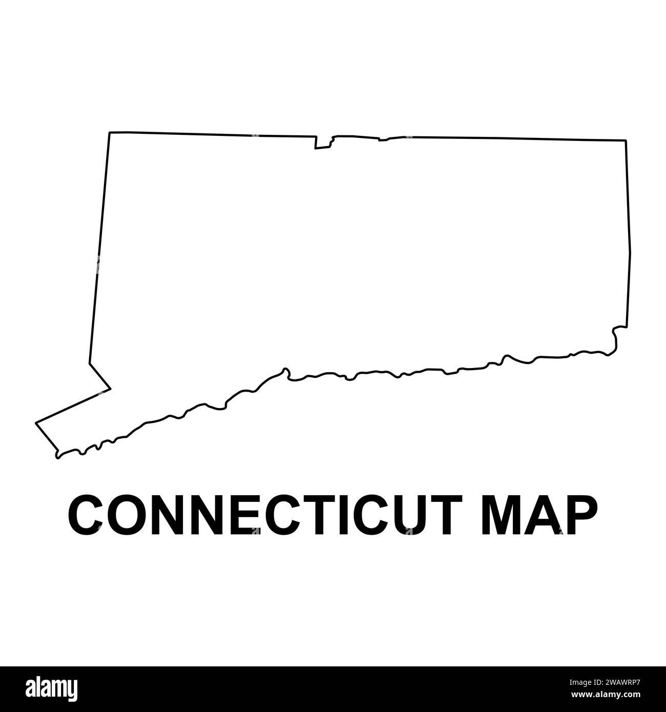 Connecticut map shape, united states of america. Flat concept icon ...