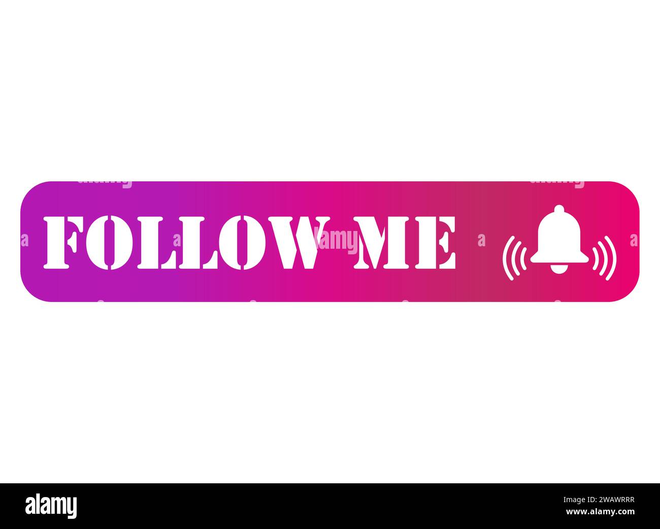 Follow me graphic concept symbol, speech button web label, vector ...