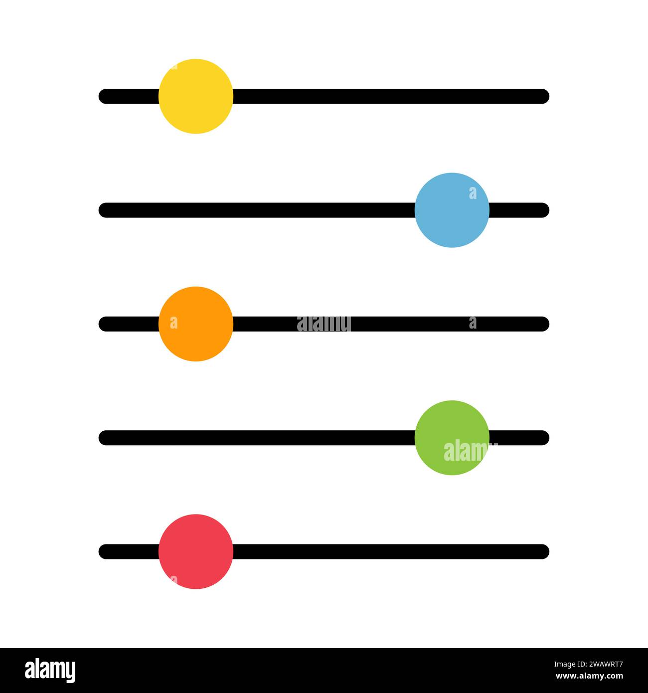 Volume mixer control icon, filter sound symbol button, switch sign ...