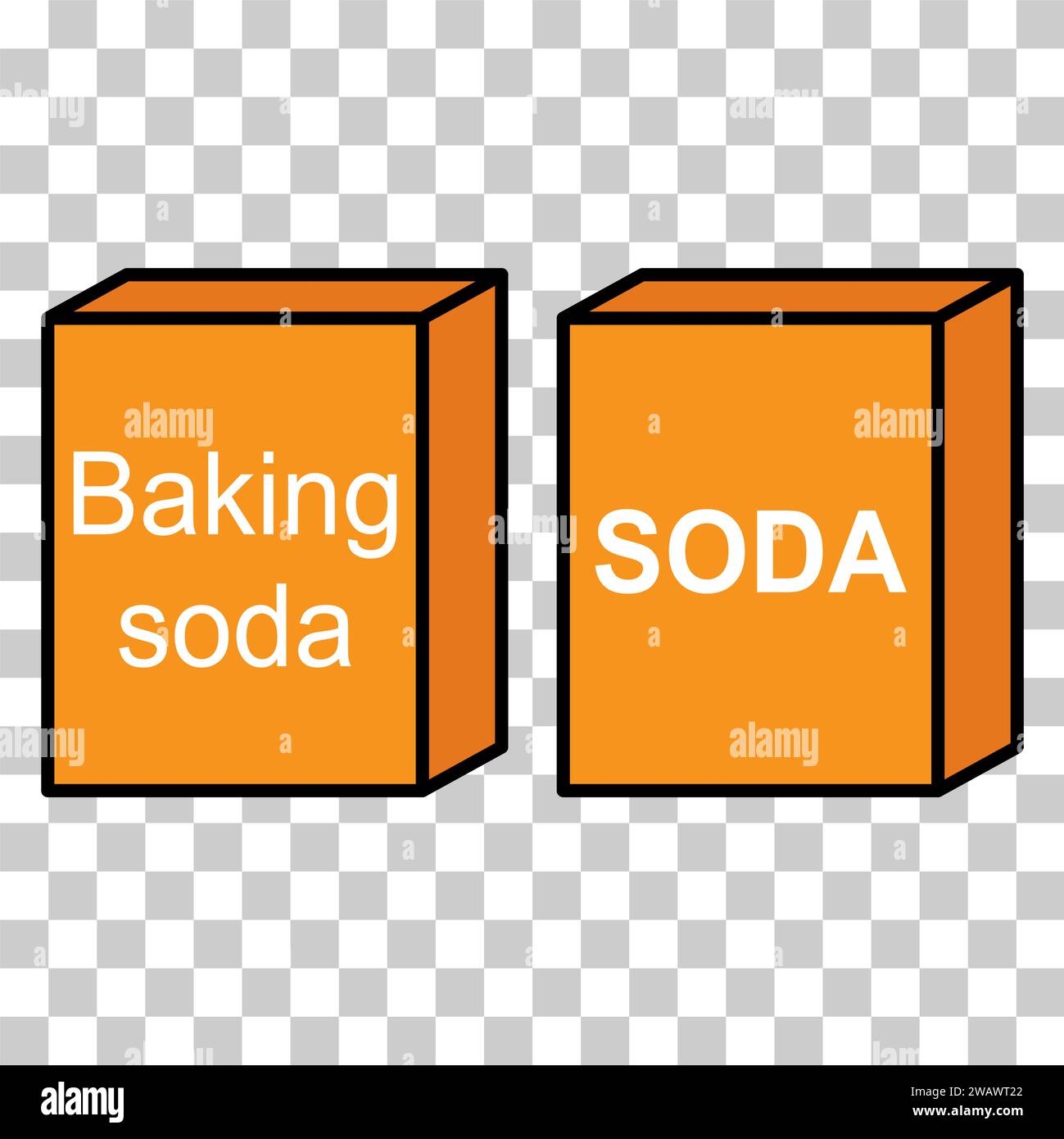Set of Baking soda ingredient icon, cook design symbol, bakery product ...