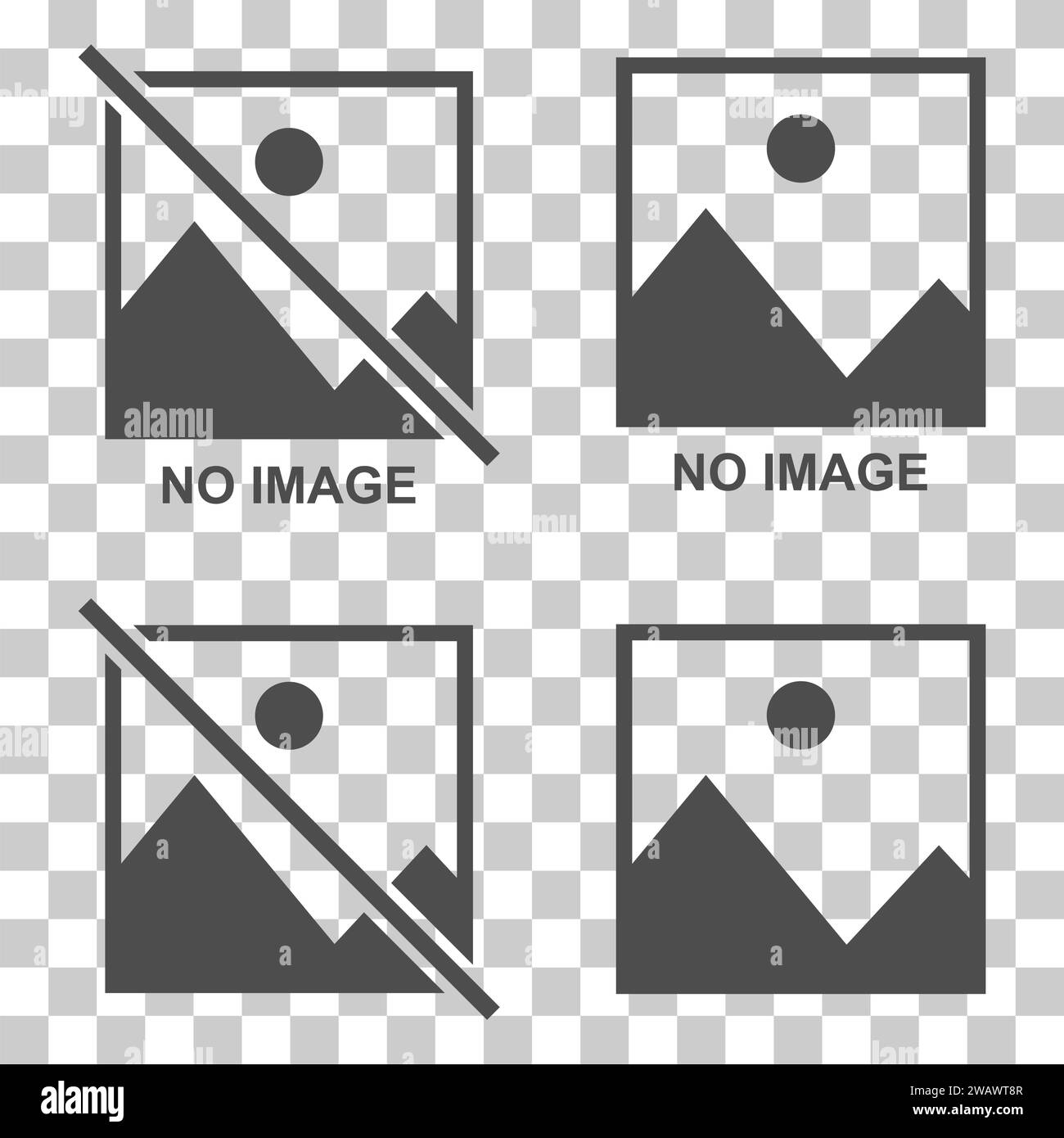Set of No image vector symbol, missing available icon. No gallery for ...