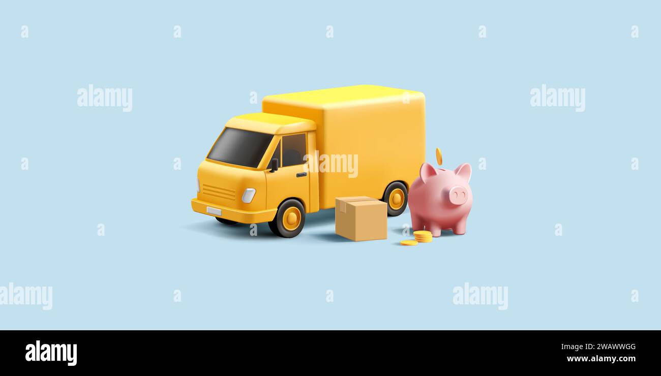 Pink lorry Stock Vector Images - Alamy