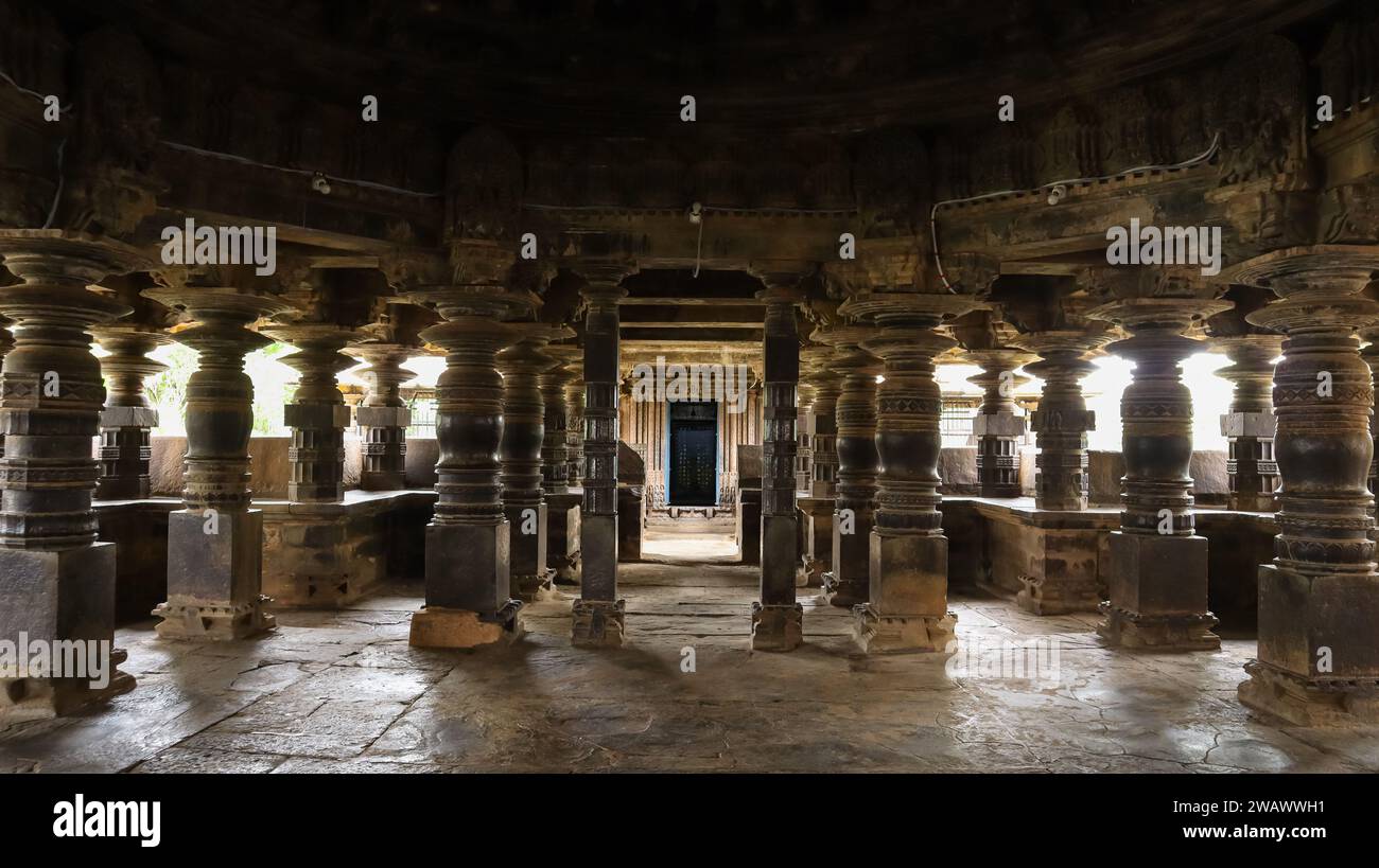 Beautiful Carving Pillars of Mandapa of Ancient Shri Tarakeshwara Swamy ...