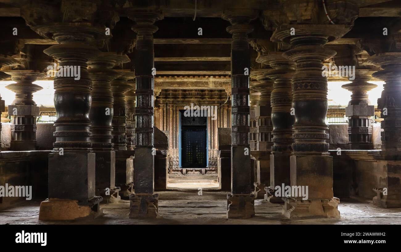 Beautiful Carving Pillars of Mandapa of Ancient Shri Tarakeshwara Swamy ...