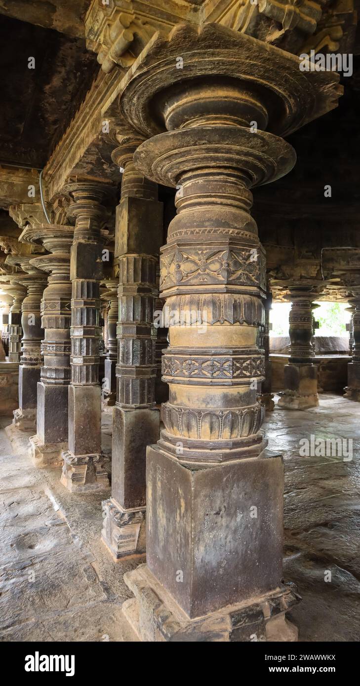 Beautiful Carving Pillars of Mandapa of Ancient Shri Tarakeshwara Swamy ...