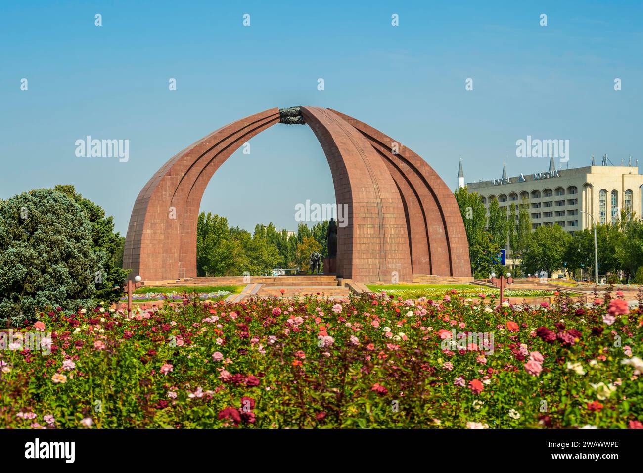 Victory Monument, Victory Square, Bishkek, Kyrgyzstan Stock Photo - Alamy