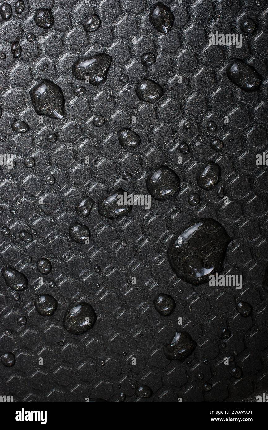 Water drops on metal background with geometric patterns Stock Photo - Alamy