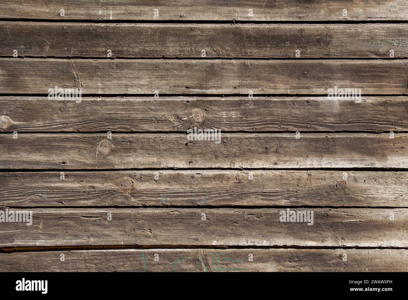 Texture details of an old wooden plunks as background Stock Photo - Alamy