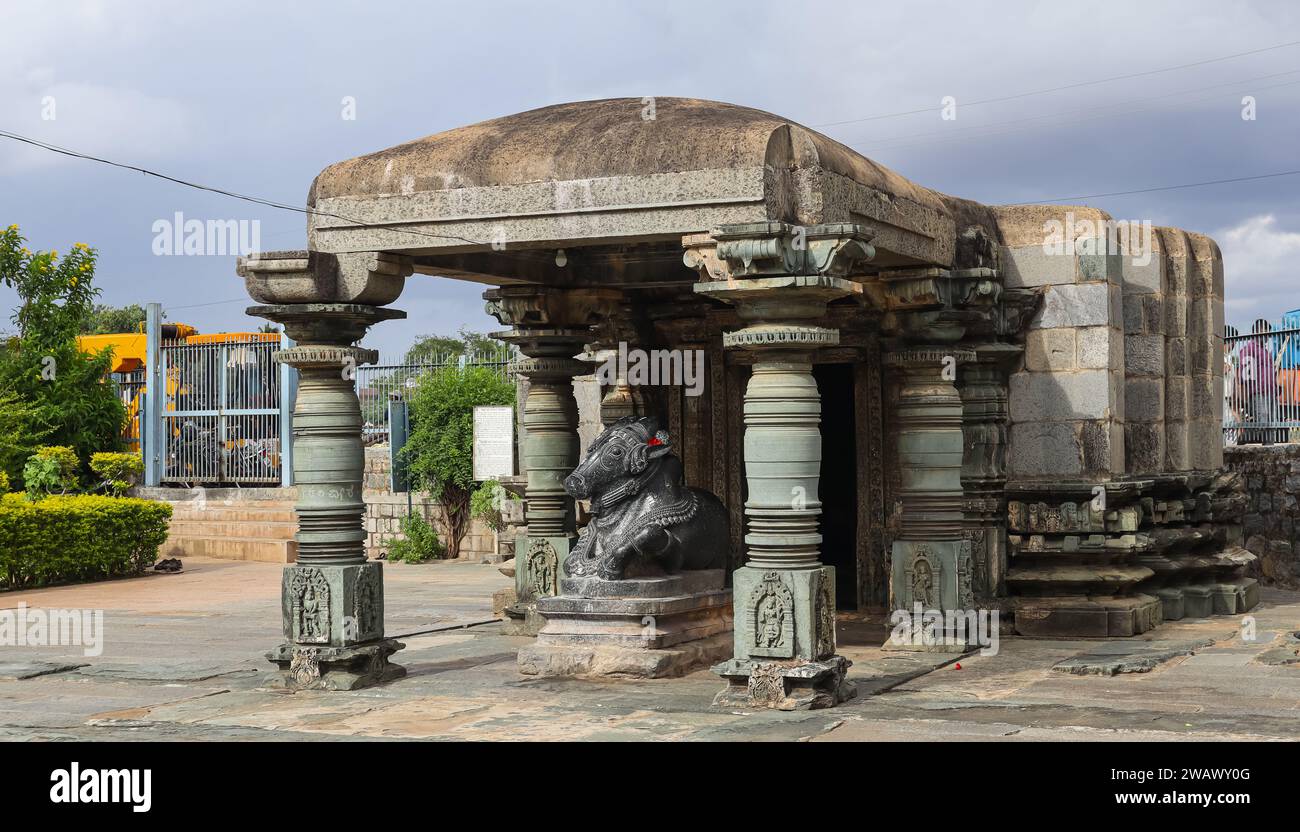 Beautiful Carving Nandi Statue and Ancient Shree Kalleshwara Temple ...