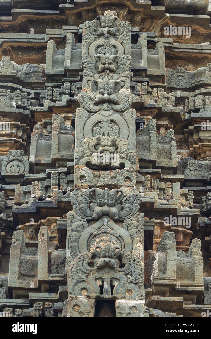 Beautiful Carvings of Hindu Mythological Creatures and Kirtimukha on ...