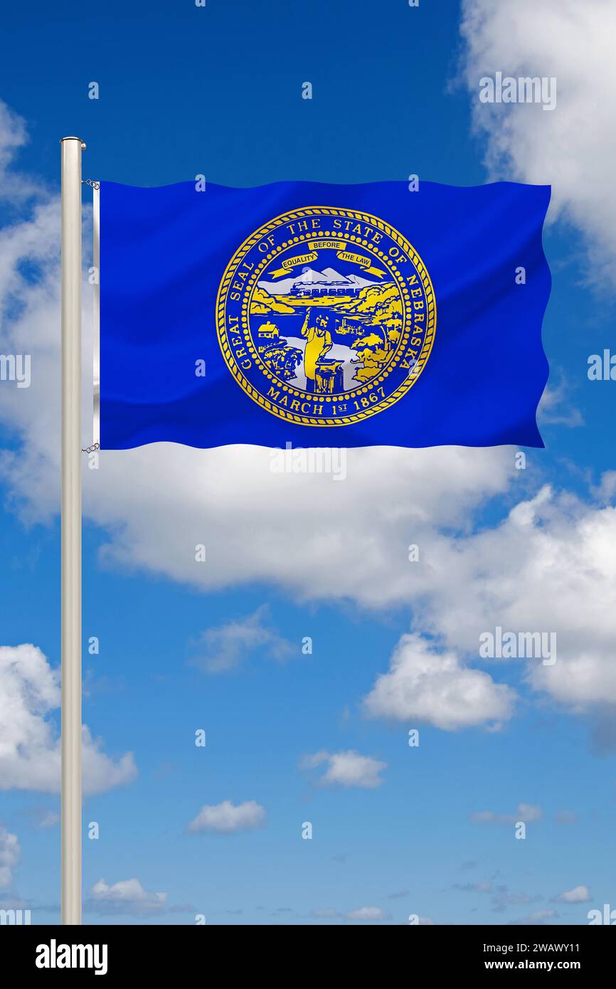 The flag of Nebraska, Studio Stock Photo - Alamy