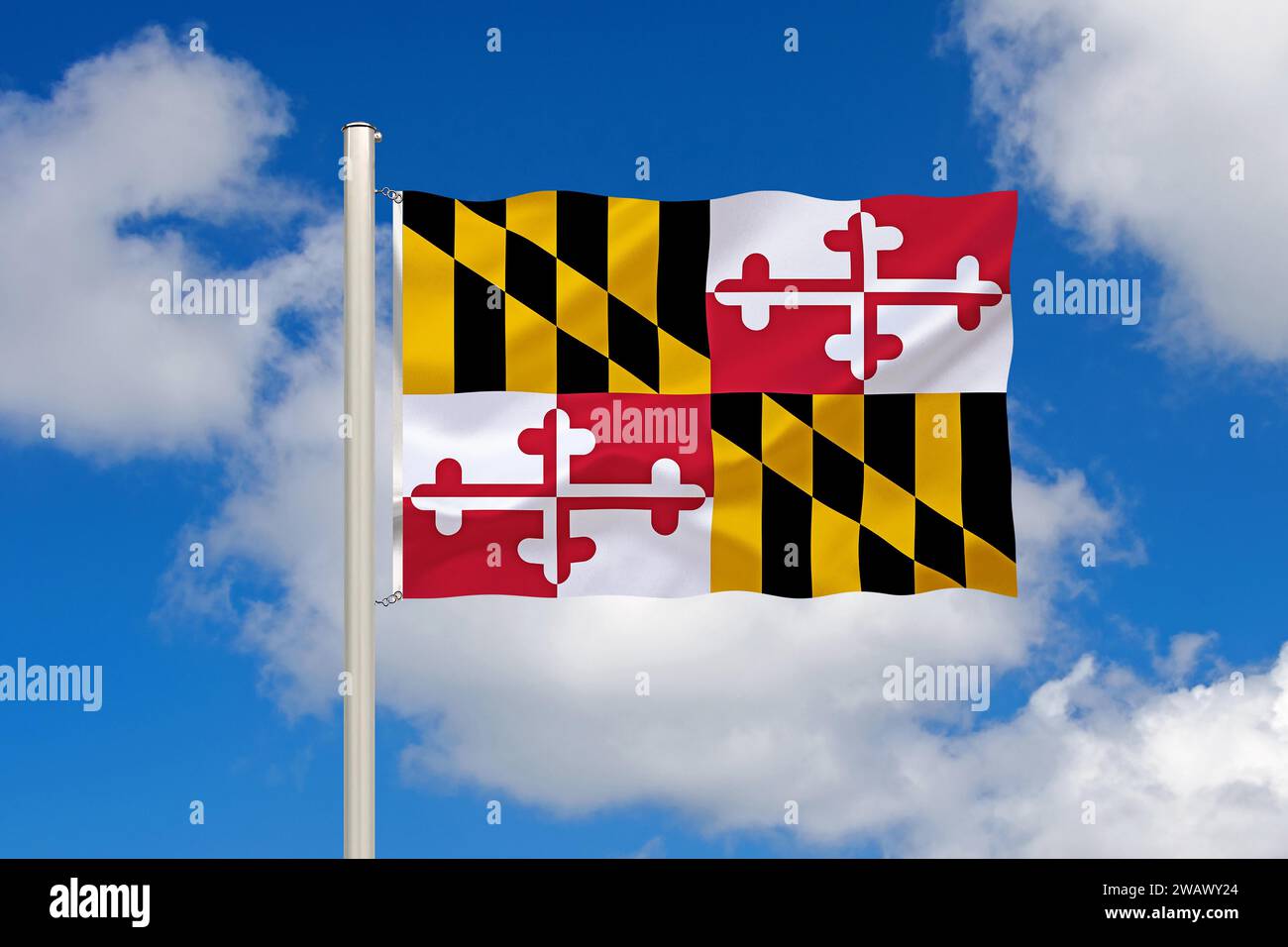 American flag maryland state flag hi-res stock photography and images ...