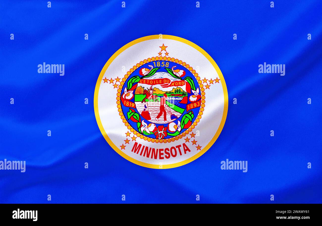 The flag of Minnesota, USA, Studio Stock Photo - Alamy
