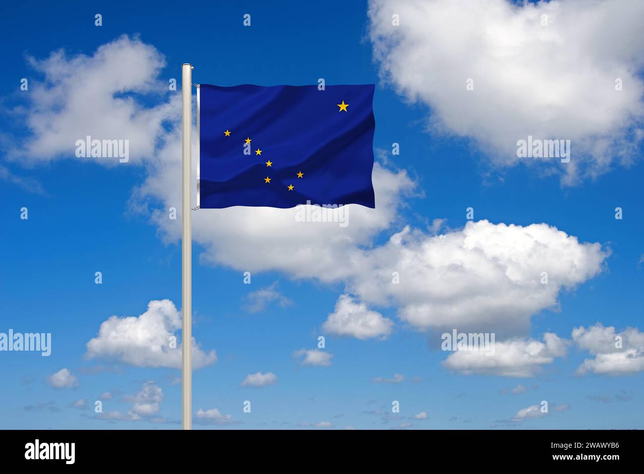 The flag of Alaska, USA, Studio Stock Photo - Alamy