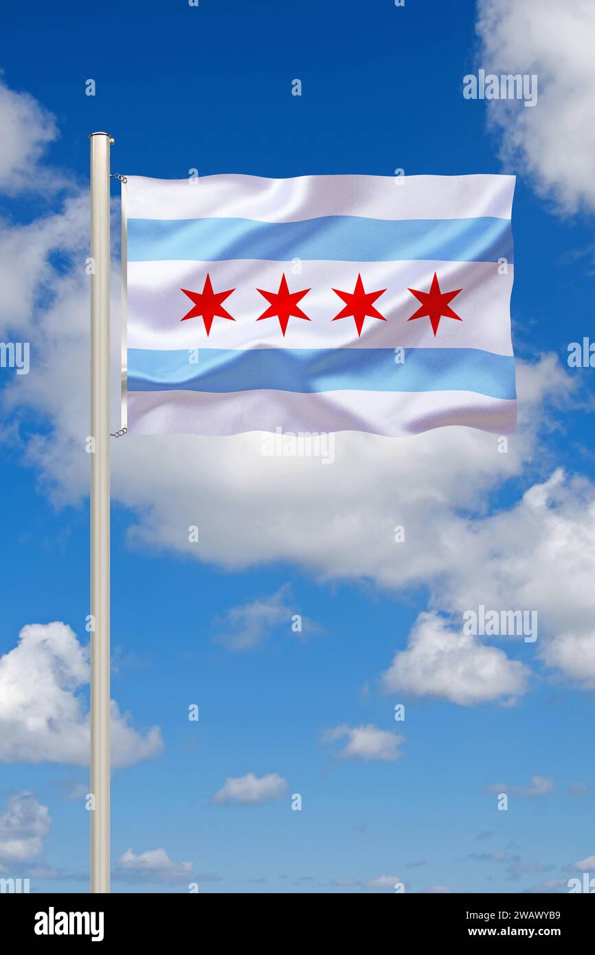 Chicago state flag hi-res stock photography and images - Alamy