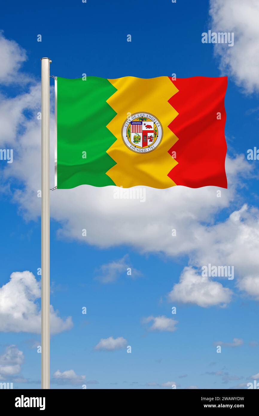 Los angeles flag hi-res stock photography and images - Alamy
