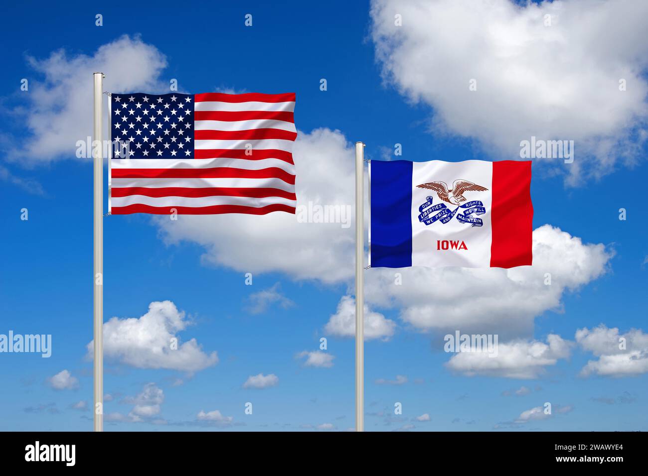 Usa iowa flag hi-res stock photography and images - Alamy
