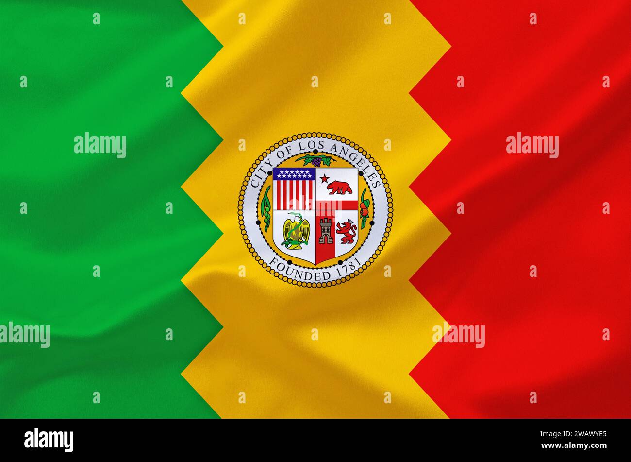 The flag of Los Angeles, Studio Stock Photo - Alamy