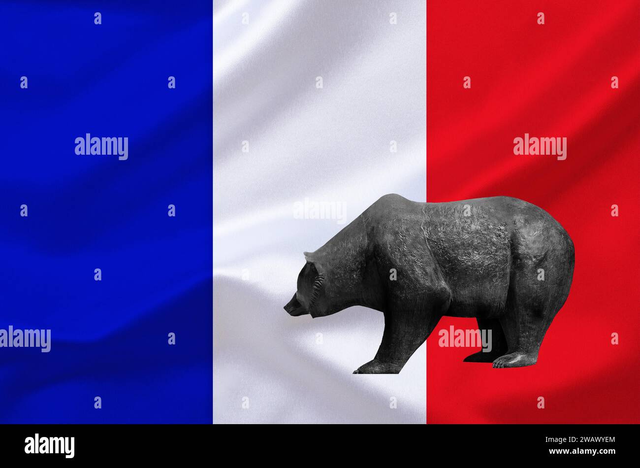 Stock market - bear market, falling prices in France, studio Stock ...
