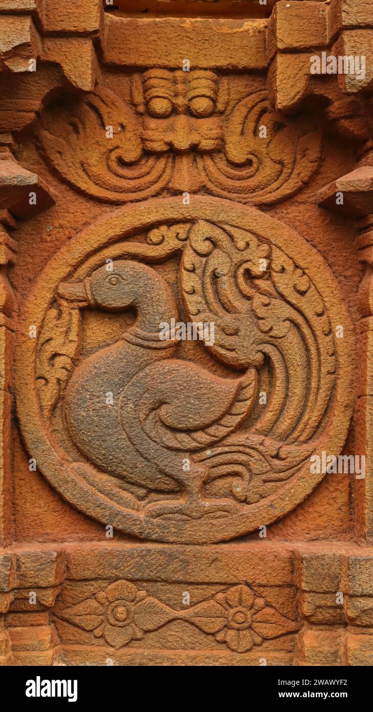 Carving Sculpture of Swan on the Wall of Aghoreshwara Swamy Temple ...