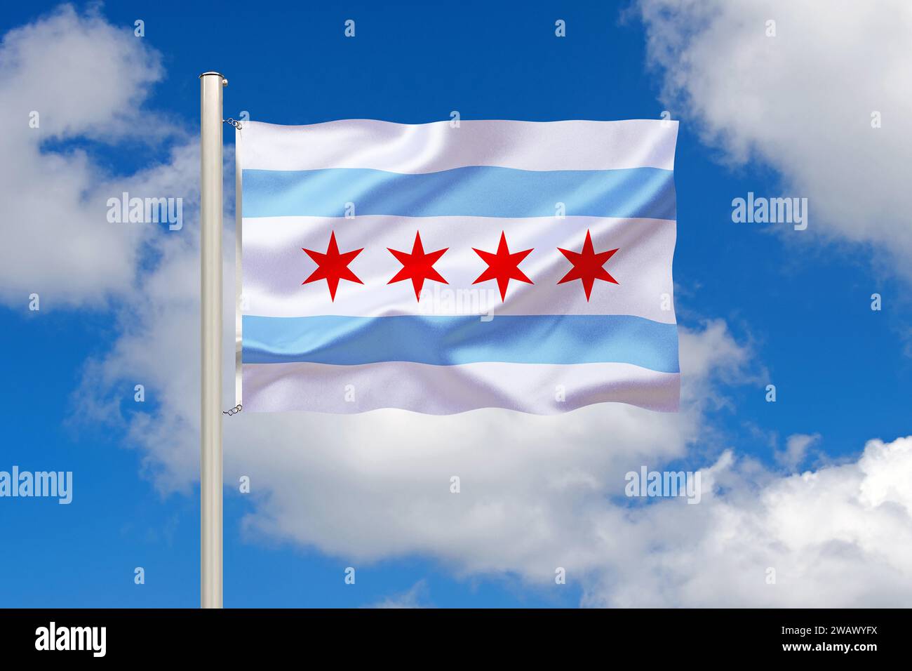 Chicago state flag hi-res stock photography and images - Alamy