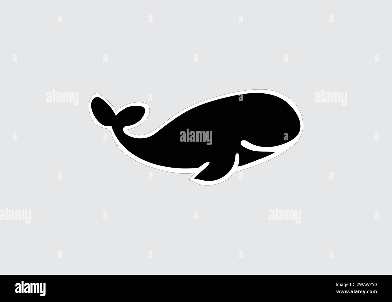 Blue Whale minimal style illustration design Stock Vector Image & Art ...