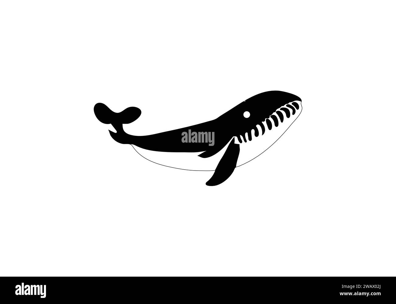 Blue Whale minimal style illustration design Stock Vector Image & Art ...